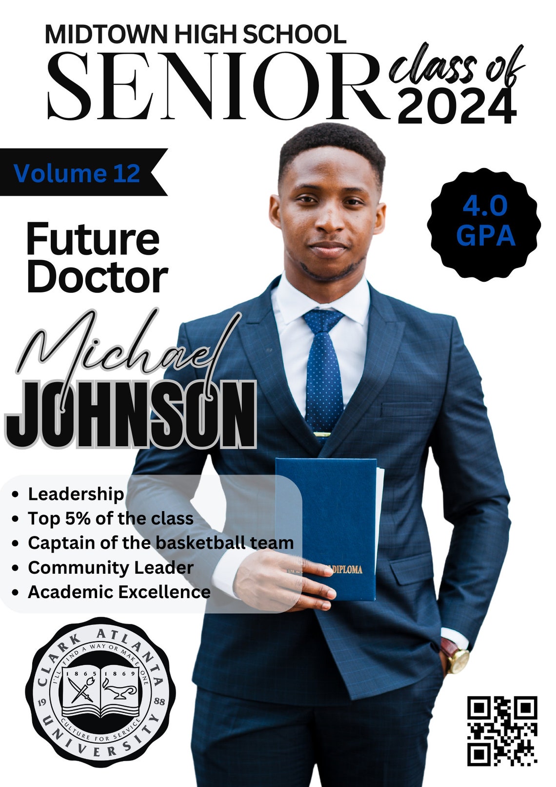 Editable Canva Graduation Template - Etsy
