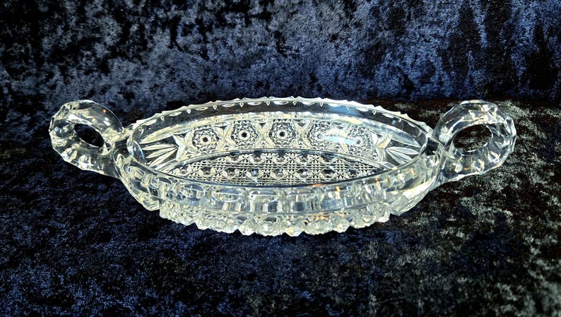 Imperial Glass EAPG Two Handled Oval Pickle Relish Tray Celery Boat ...