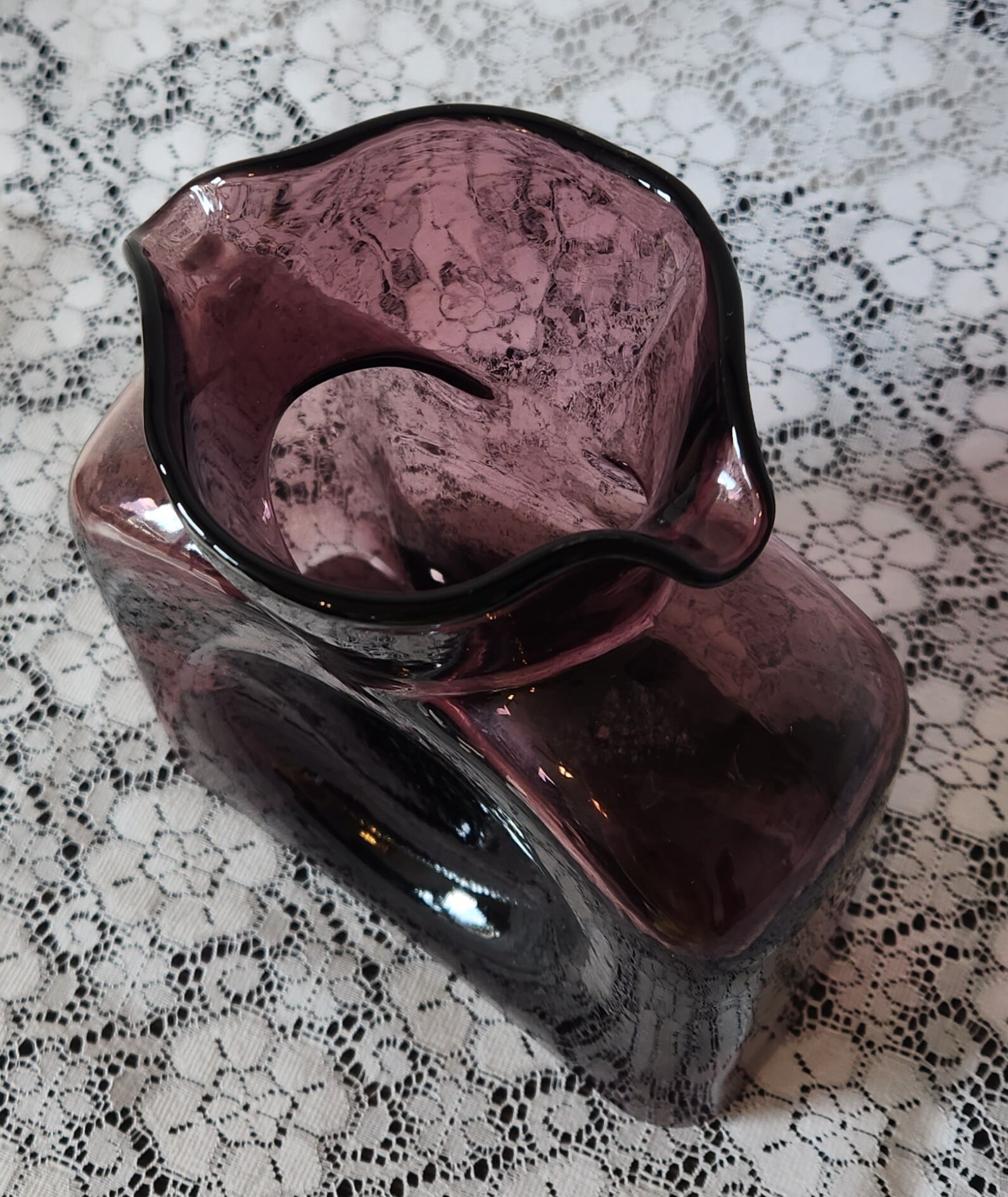 Blenko Glass Amethyst Double Spouted Water Pitcher 384 Excellent ...