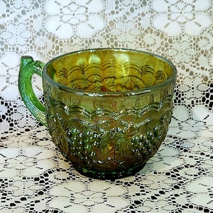 Imperial Glass Carnival Glass Punch Cup UV Reactive Imperial Grape ...