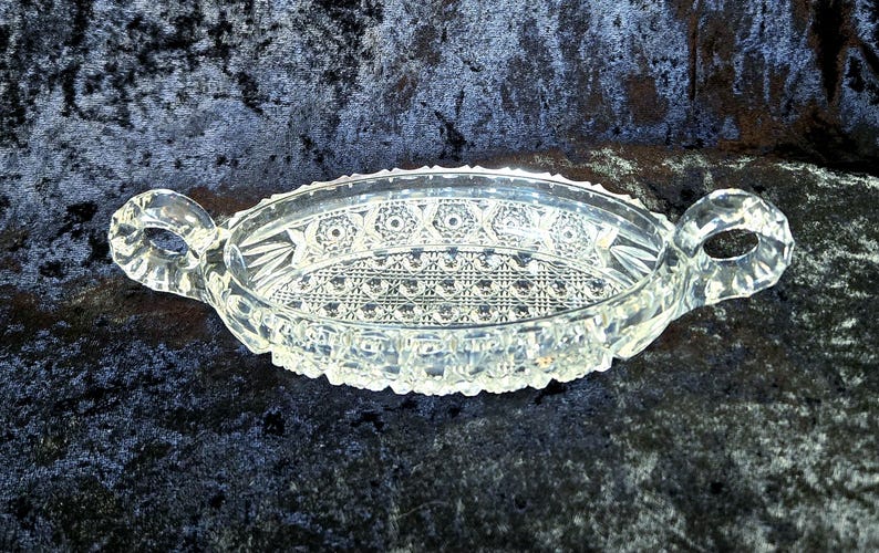 Imperial Glass EAPG Two Handled Oval Pickle Relish Tray Celery Boat ...