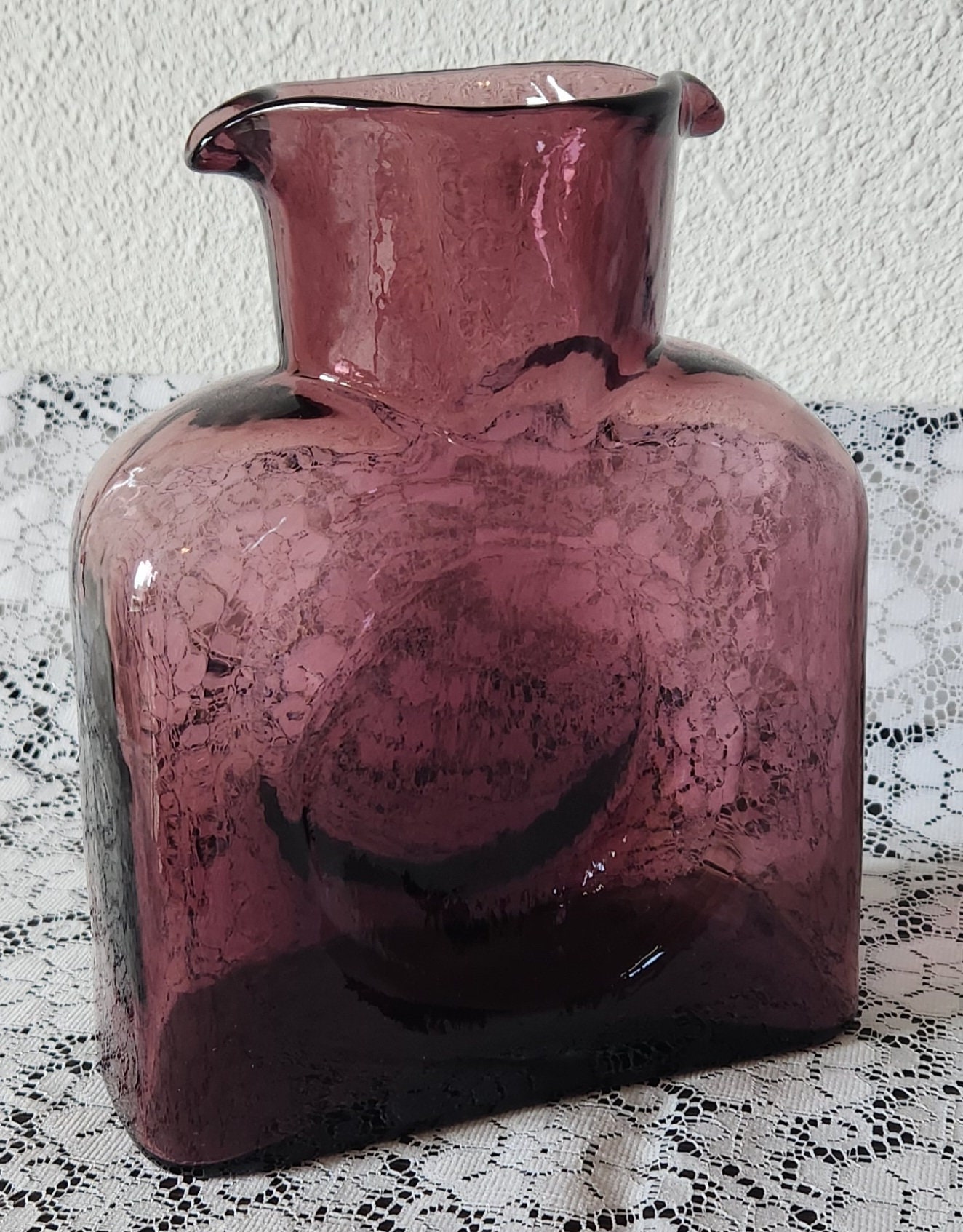 Blenko Glass Amethyst Double Spouted Water Pitcher 384 Excellent ...