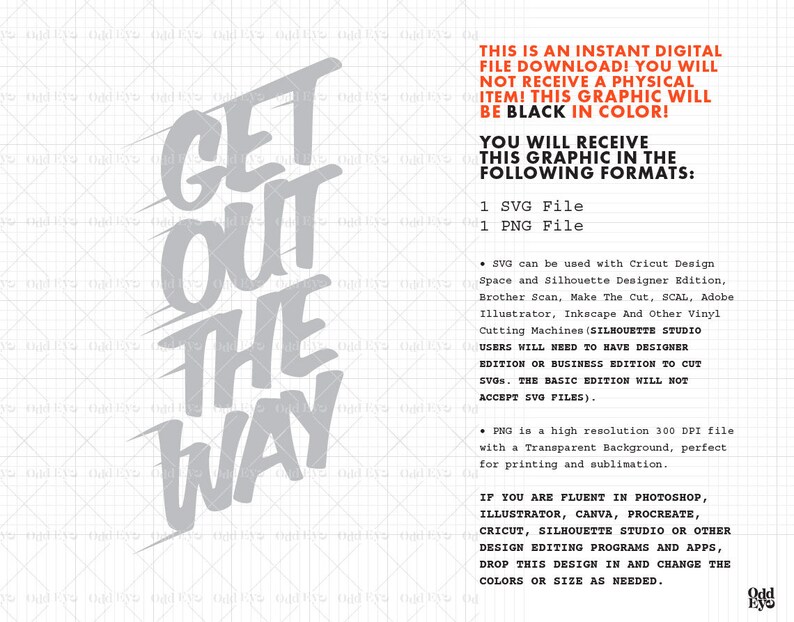 Get Out the Way SVG PNG Cut Files for Cricut Sassy Graphic Tshirt ...