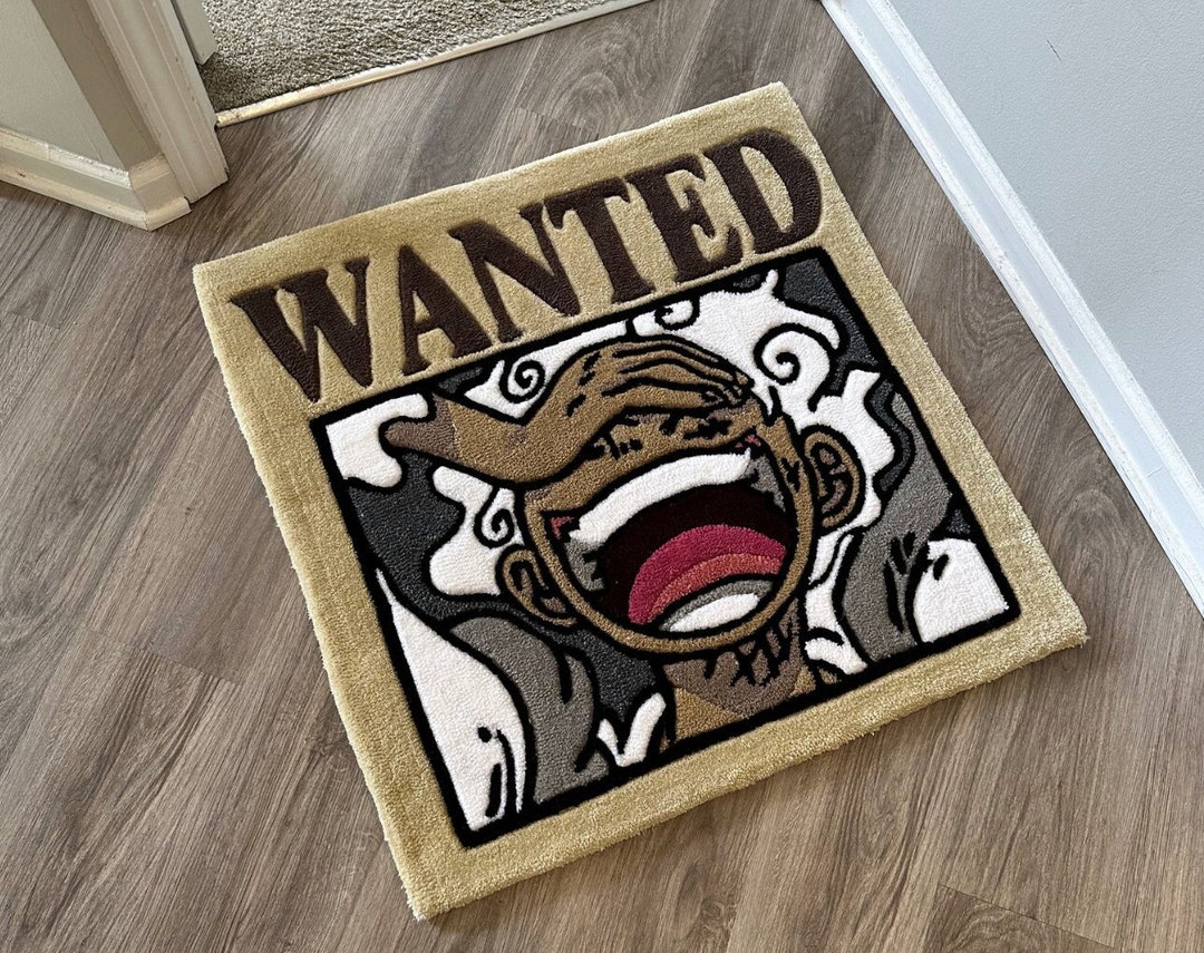 Luffy 5th Gear Wanted Poster Tufted RUG - Etsy