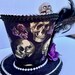 Black Velvet Top Hat. Embellished With Skull Bling Accents,and Crystal ...