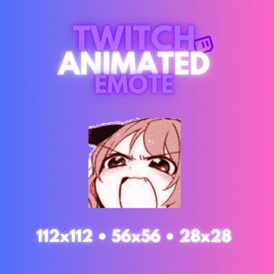 Animated Twitch Emote Raging Anime Girl Emote Ready to Use - Etsy