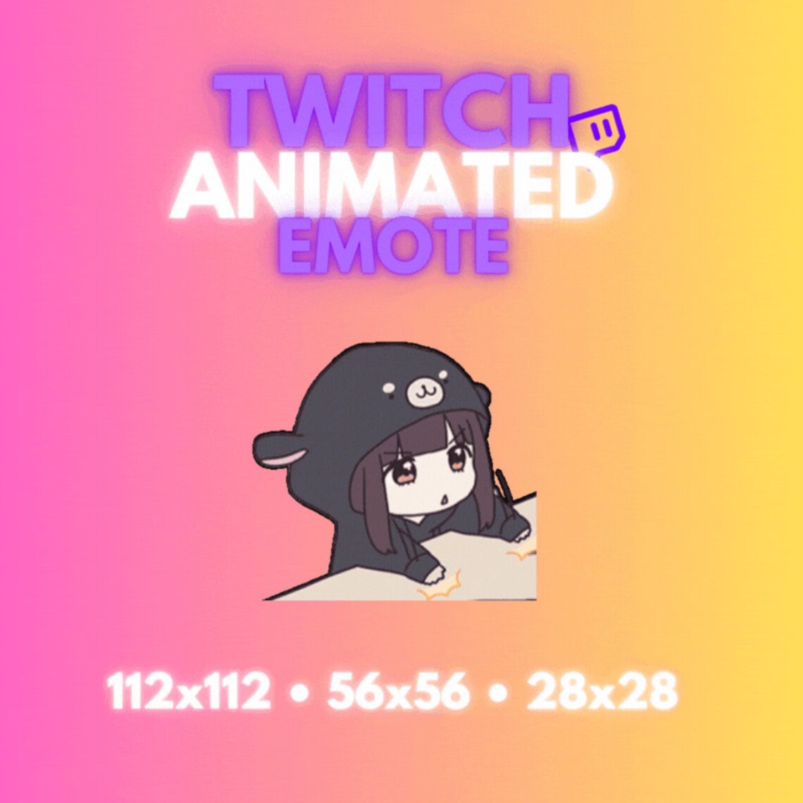 Animated Twitch Emote Hitting Table Anime Emote Ready to Use - Etsy