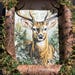 A "busted Canvas" 8x10 W/lights. A Buck (deer) in the Woods Surrounded ...