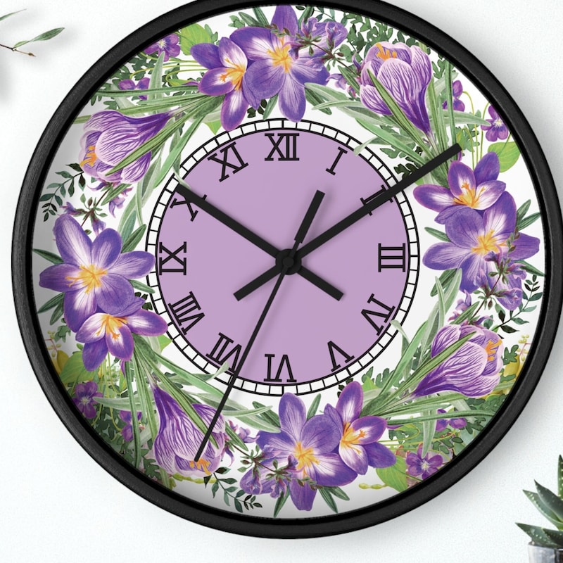 Purple Wall Clock - Etsy