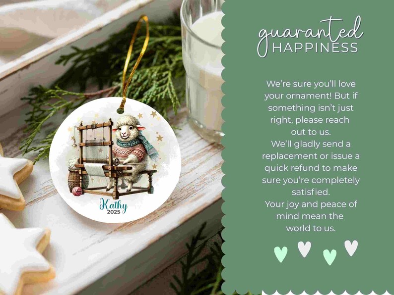 Weaving Ornament Personalized Weaving Sheep Ornament Fiber Artist Gift ...
