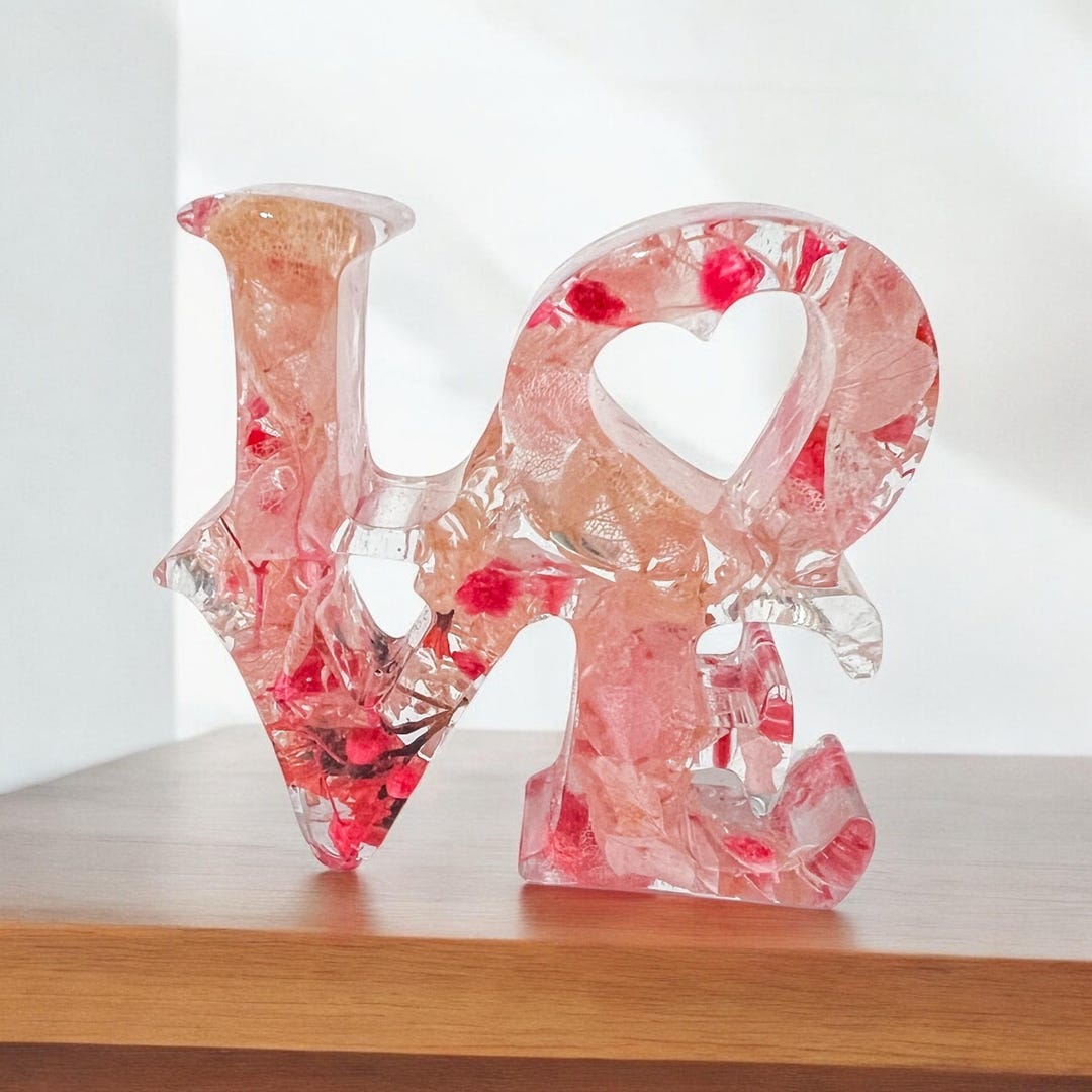 Wildflower Dried Flower Love Sign, Freestanding, Dried Flower Art, Boho ...