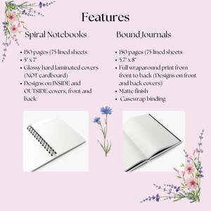 Personalized Blank Pressed Violets Floral Elegance Printed Journal ...