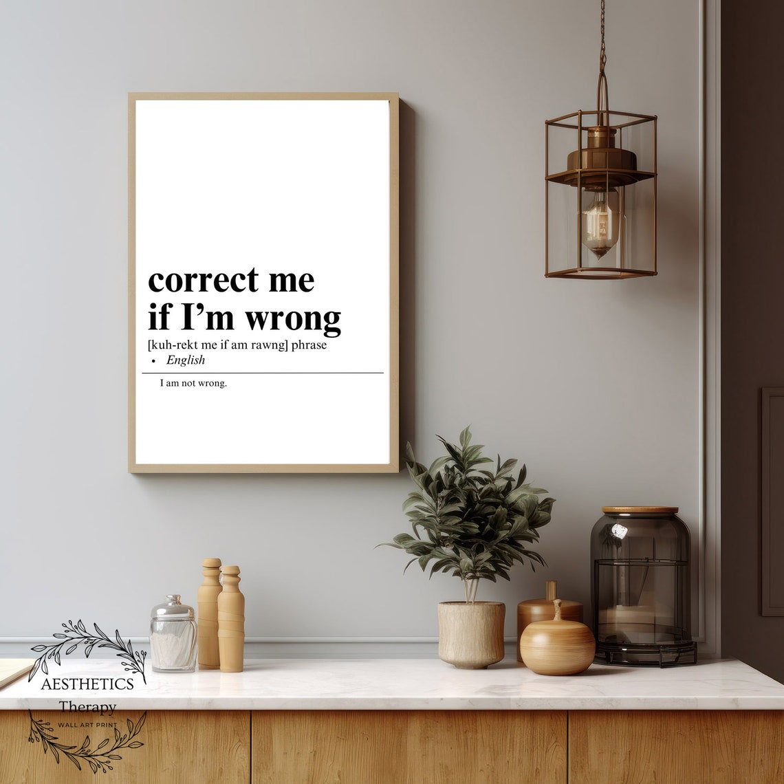 Correct Me If I'm Wrong Home Office Decor Office Wall Art Funny Office ...