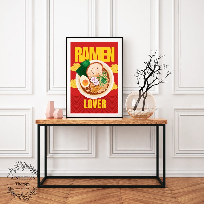 Ramen Wall Art Japanese Food Printable Minimalist Ramen Bow Kitchen ...