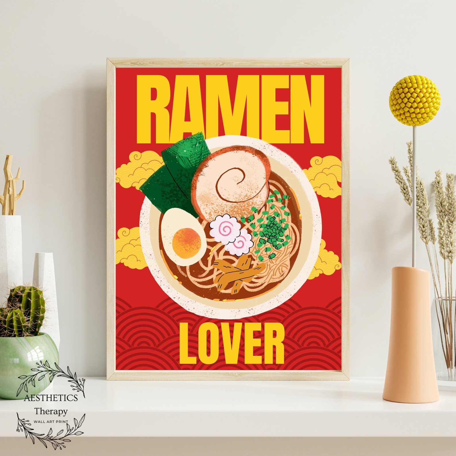 Ramen Wall Art Japanese Food Printable Minimalist Ramen Bow Kitchen ...