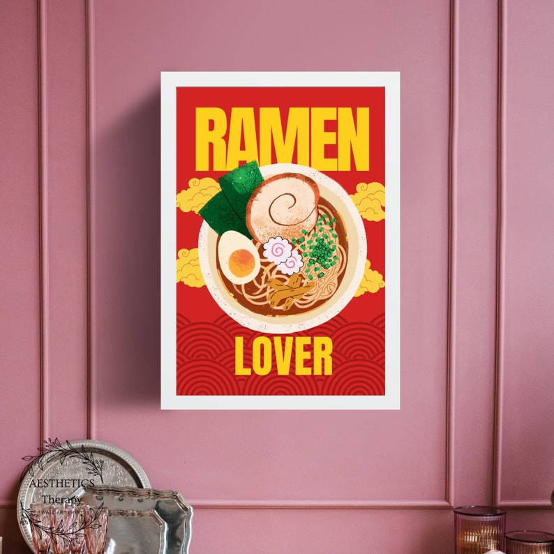 Ramen Wall Art Japanese Food Printable Minimalist Ramen Bow Kitchen ...