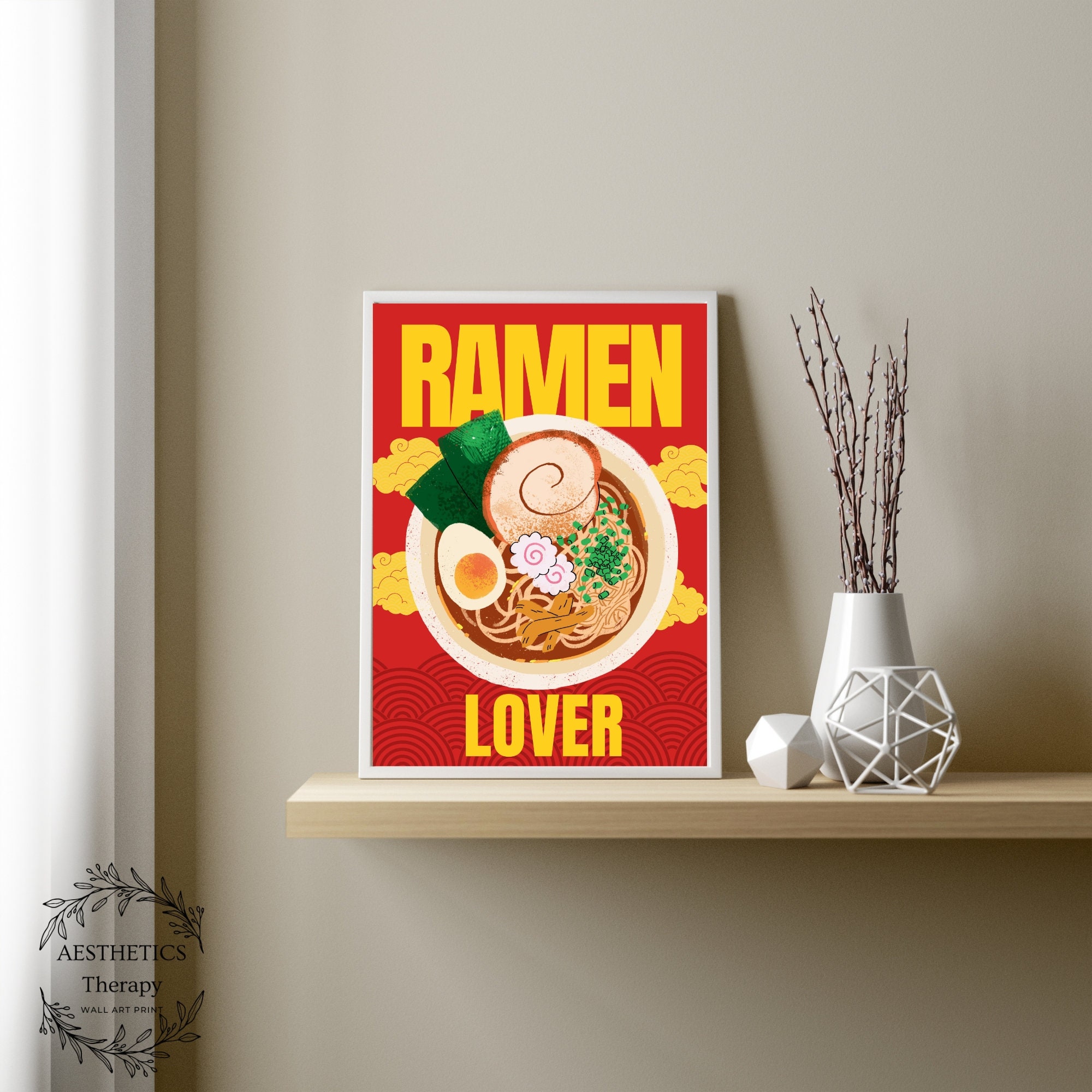 Ramen Wall Art Japanese Food Printable Minimalist Ramen Bow Kitchen ...