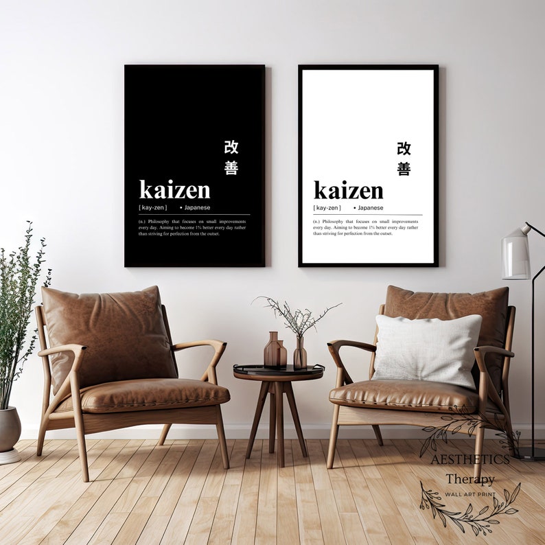 Kaizen Definition Print Japandi Poster Home Decor Digital Print Japandi ...