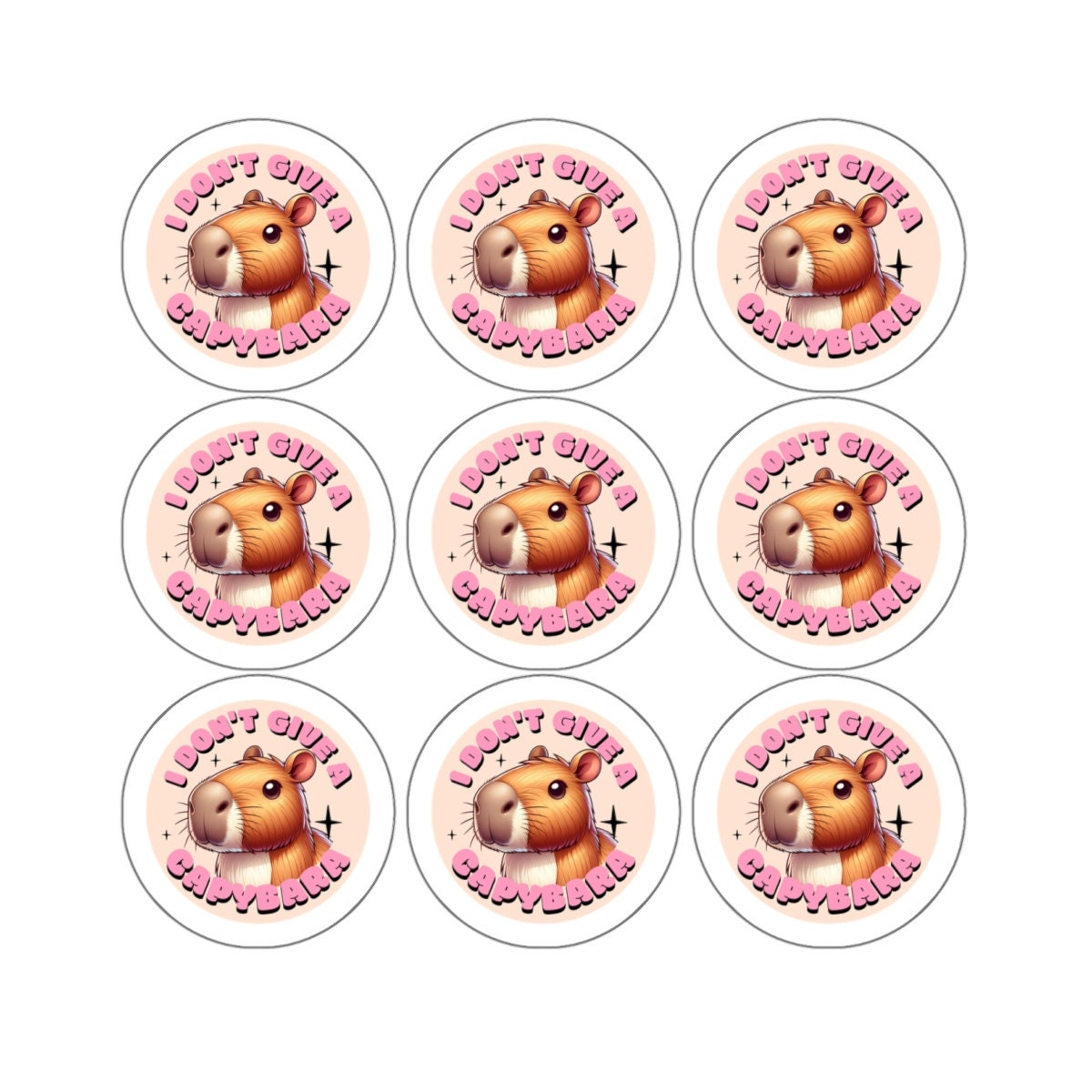 Capybara Meme Sticker Kawaii Style Funny and Cute Capybara Design ...