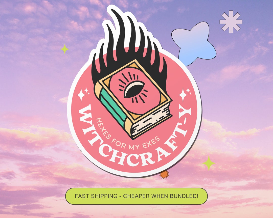 Gothic Witchcraft Sticker Pack - "hexes for My Exes" Spell Book ...