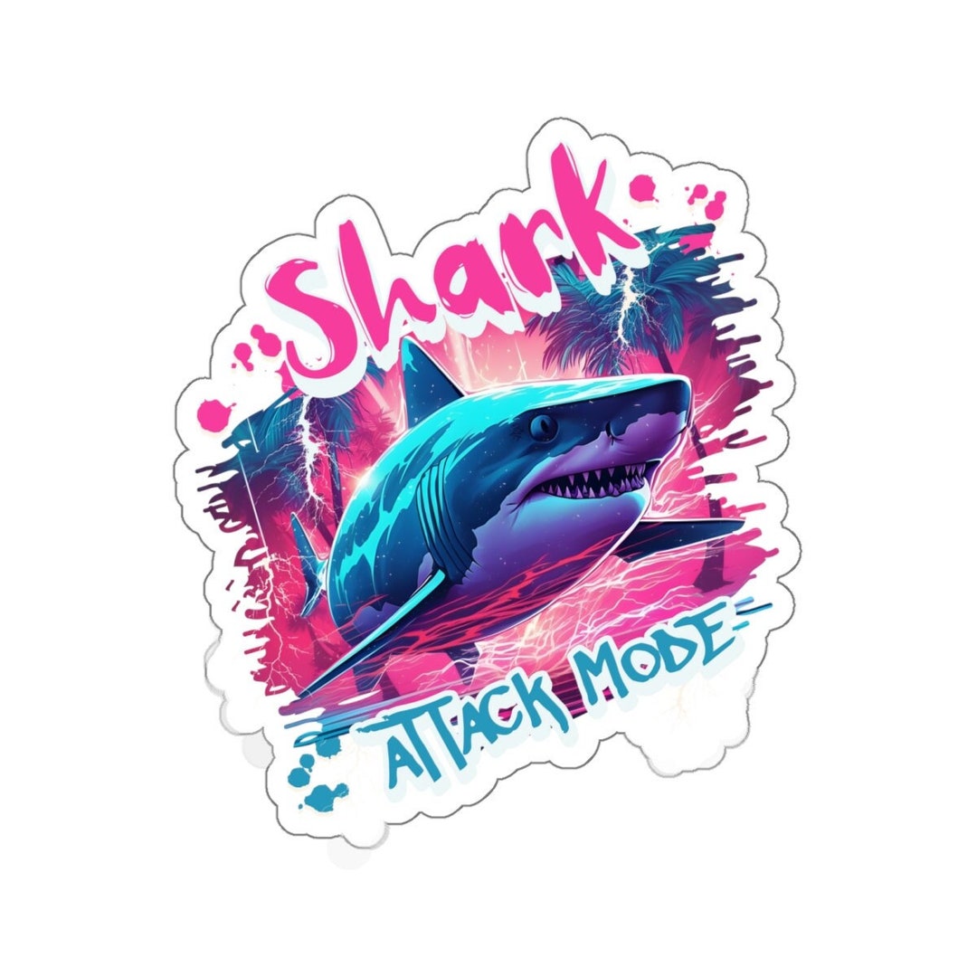 Bootleg Hip Hop Sticker Shark Mode Activated Street Style Vinyl Decal ...