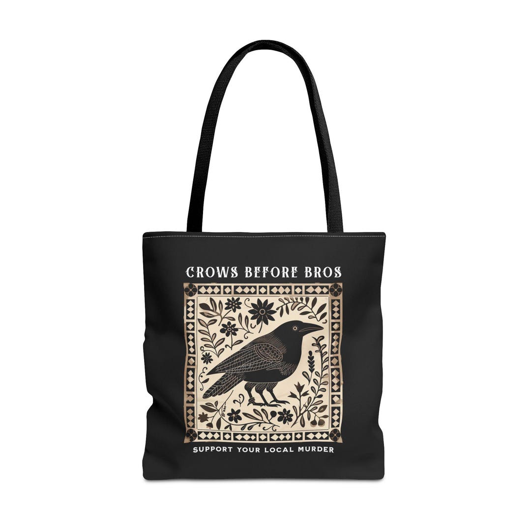 Crows Before Bros Tote Bag: Nordic Crow Design - Etsy