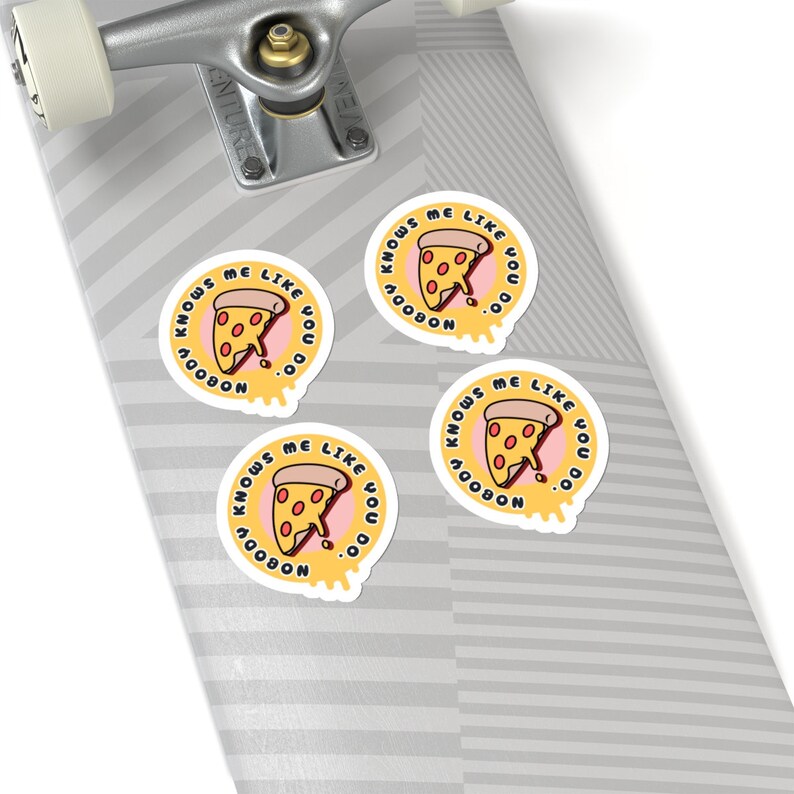 Cute Pizza Slice Sticker Aesthetic Kawaii Pepperoni Design for ...