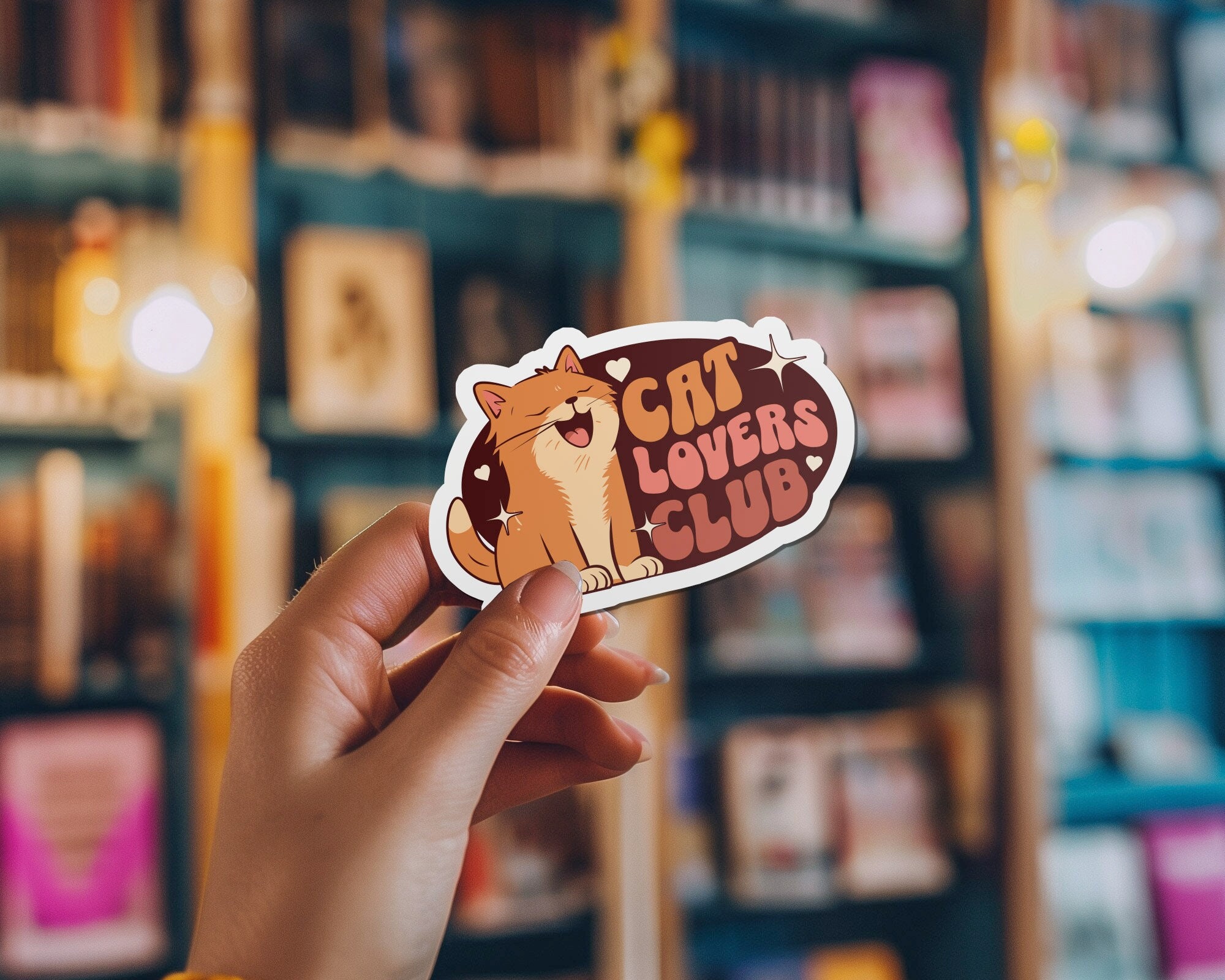 Cat Club Aesthetic Sticker Set for Cat Lovers Boost Your Mood and Water ...