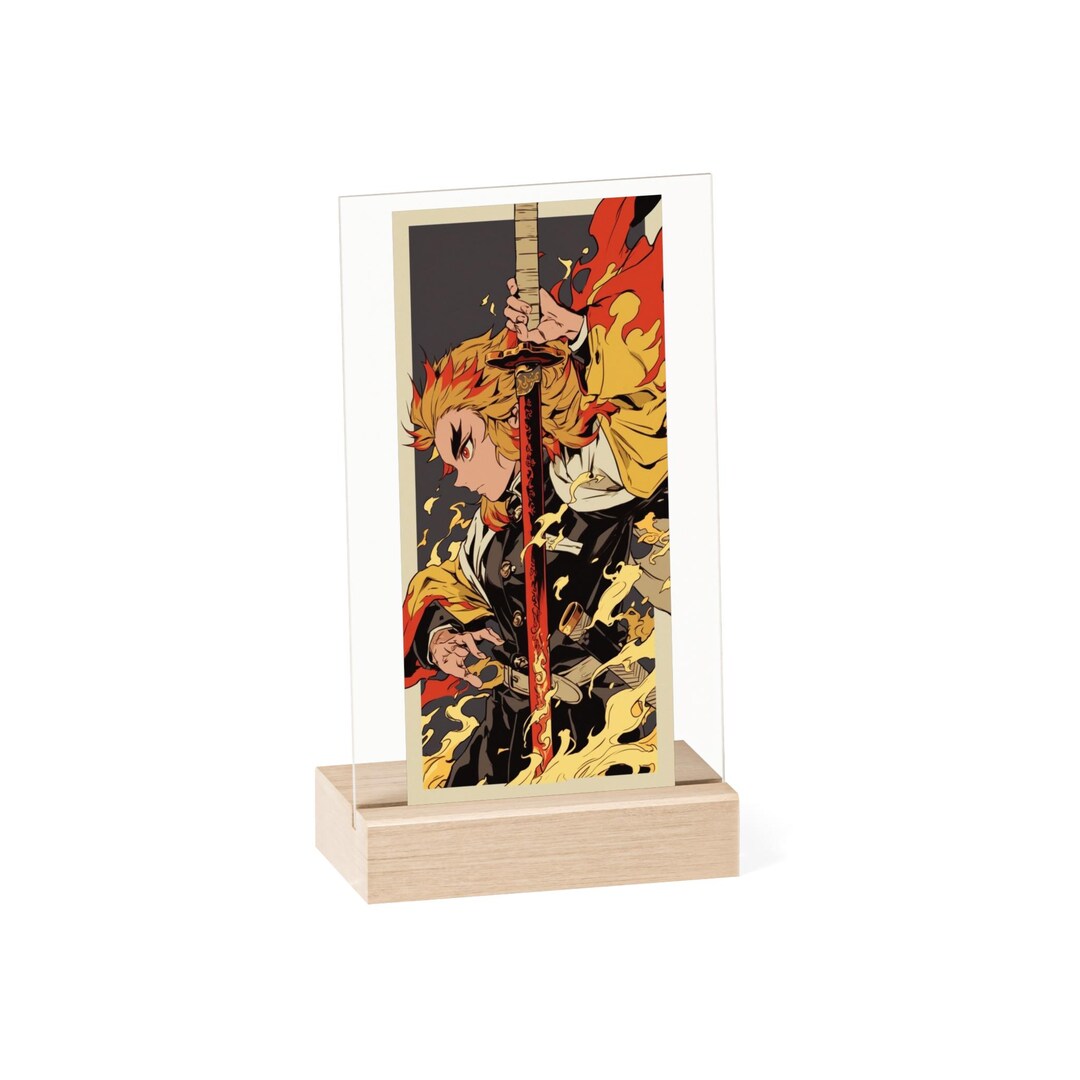 Demon Slayer Acrylic Sign With Wooden Stand - Etsy