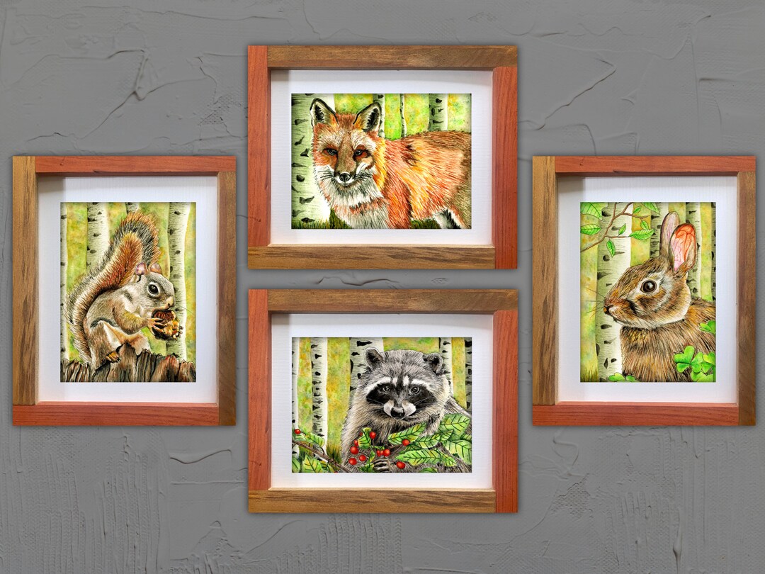 Woodlands Watercolor Wall Art Artful Animal Art Nursery Artful Decor ...