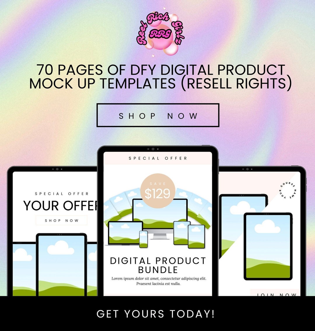 The Ultimate Digital Product Mock up Template Bundle (with Resell ...
