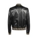 Men's Baseball Leather Jacket, Handmade Baseball Zipper Jacket, Rib ...