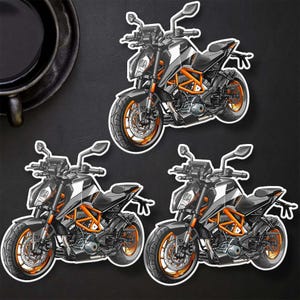 KTM Duke 390 Inspired Stickers - Set of 3 Motorcycle Decals - Etsy