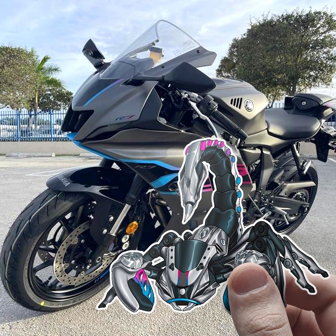Yamaha YZF-R7 2022-24 Inspired Stickers - Set of 3 Motorcycle Decals ...