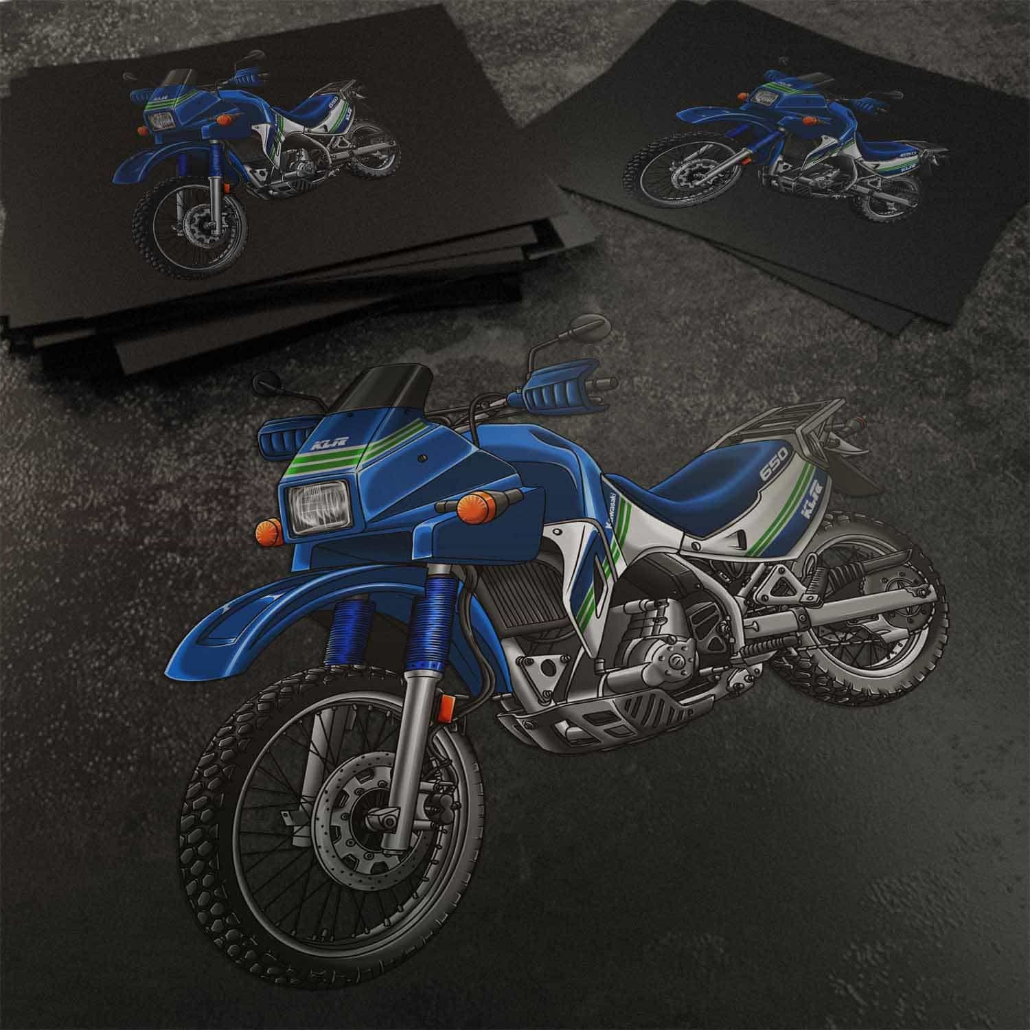 Kawasaki KLR 650 A 1987-93 Stickers Set of 3 Motorcycle Decals for ...