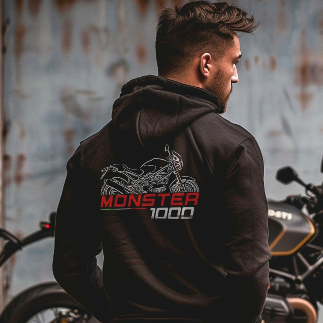 Ducati Monster 1000 Inspired Hoodie - Motorcycle Sweatshirt for Riders ...