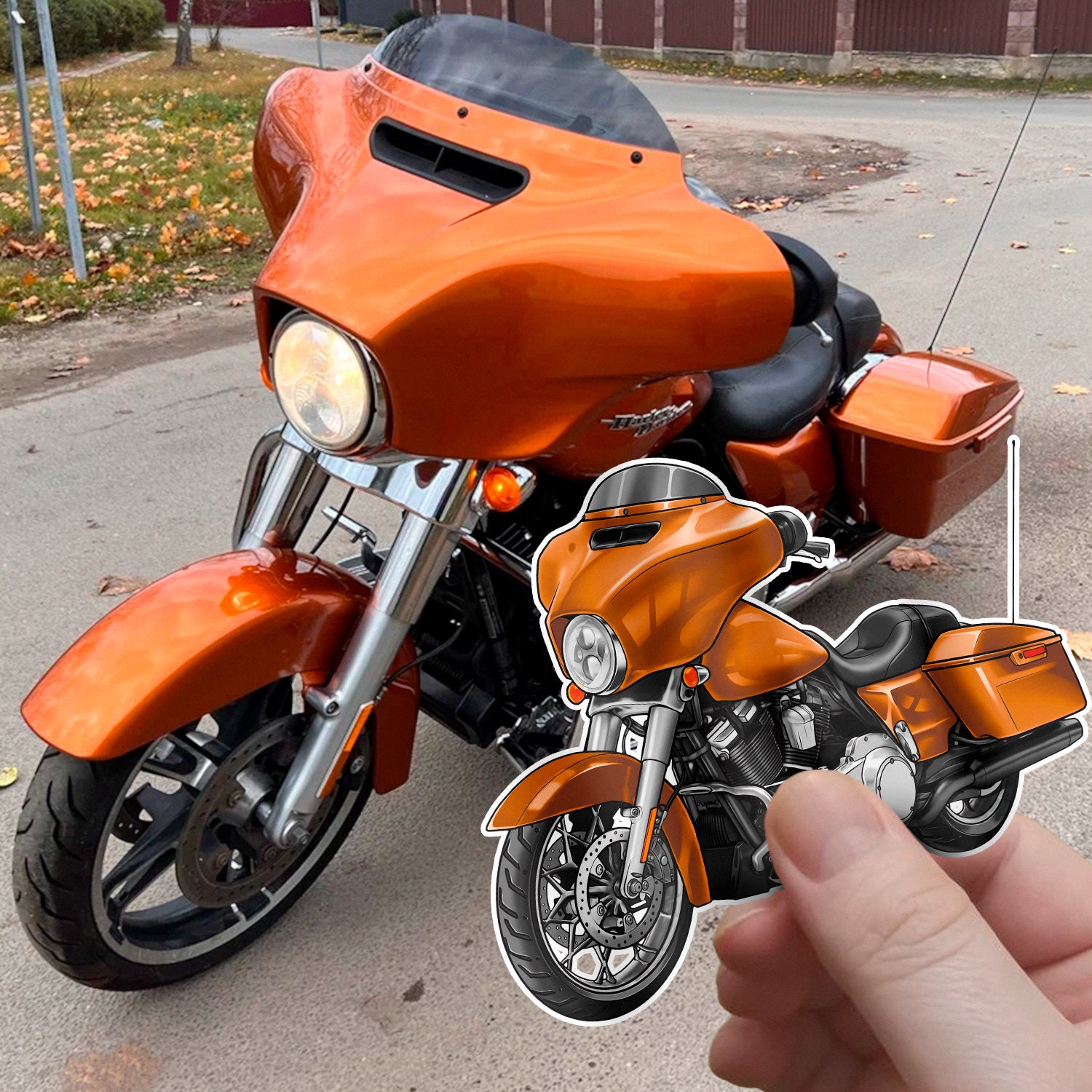 Harley Street Glide FLHX & FLHXI Stickers Set of 3 Biker Motorcycle ...