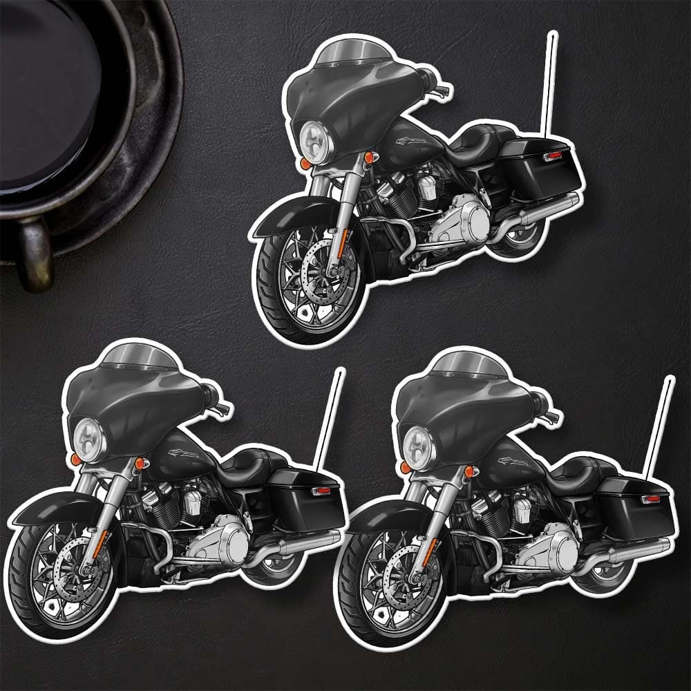 Harley Street Glide FLHX & FLHXI Stickers Set of 3 Biker Motorcycle ...