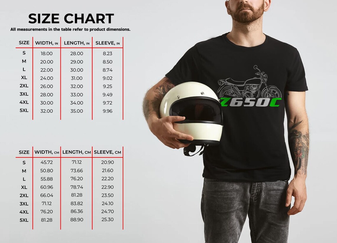 Kawasaki Z650C & KZ650C Inspired T-shirt - Motorcycle Tee Shirt for ...