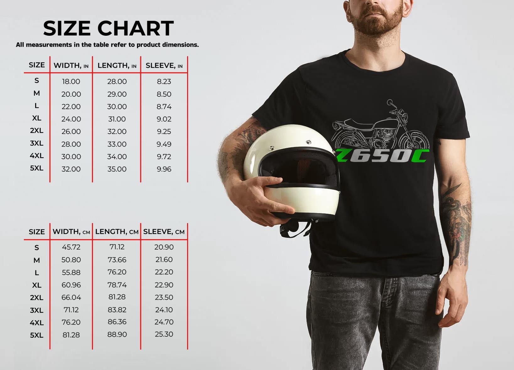 Kawasaki Z650C & KZ650C Inspired T-shirt - Motorcycle Tee Shirt for ...