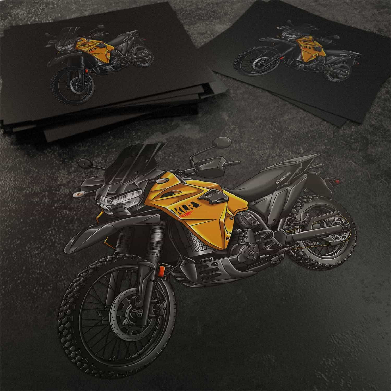 Kawasaki Klr 650 2022-24 Stickers Set Of 3 Motorcycle Decals For Riders