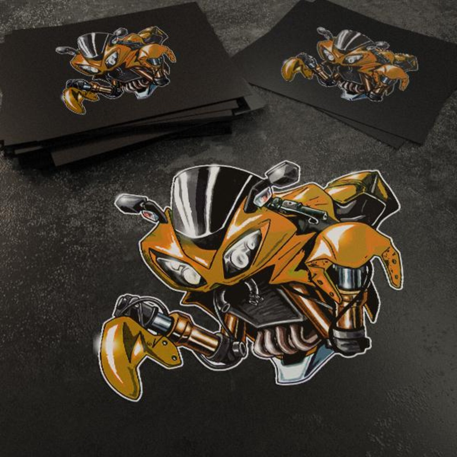 Kawasaki Ninja ZX-10R Inspired Stickers Set of 3 Motorcycle Decals for ...