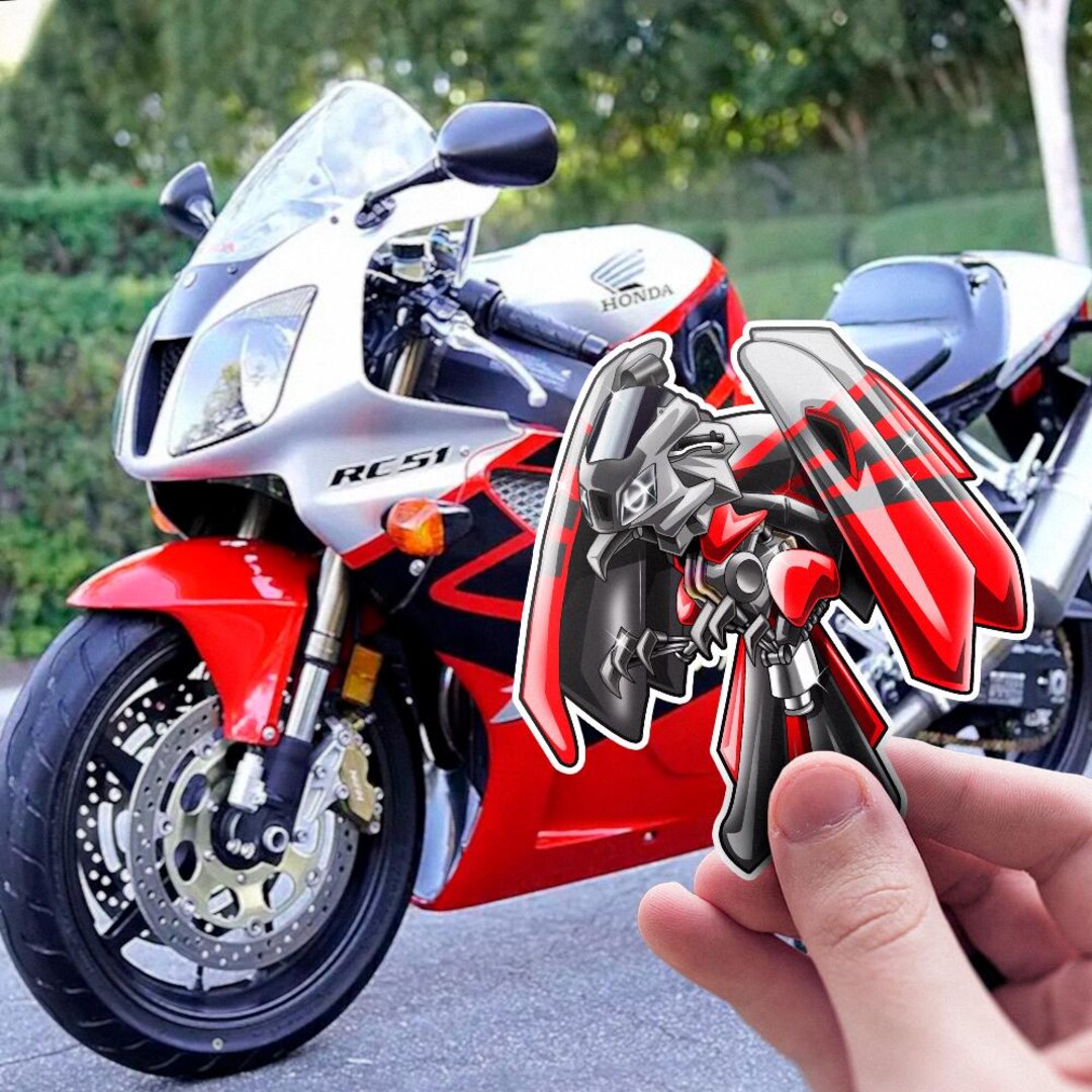Honda RC51 RVT1000R Inspired Stickers - Set of 3 Motorcycle Decals - Etsy