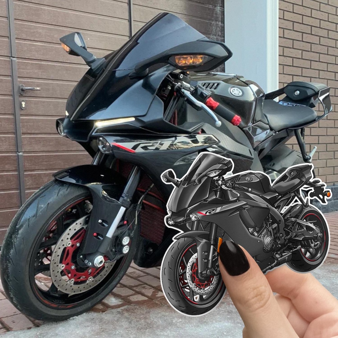 Yamaha YZF-R1M & R1S Inspired Stickers - Set of 3 Motorcycle Decals - Etsy