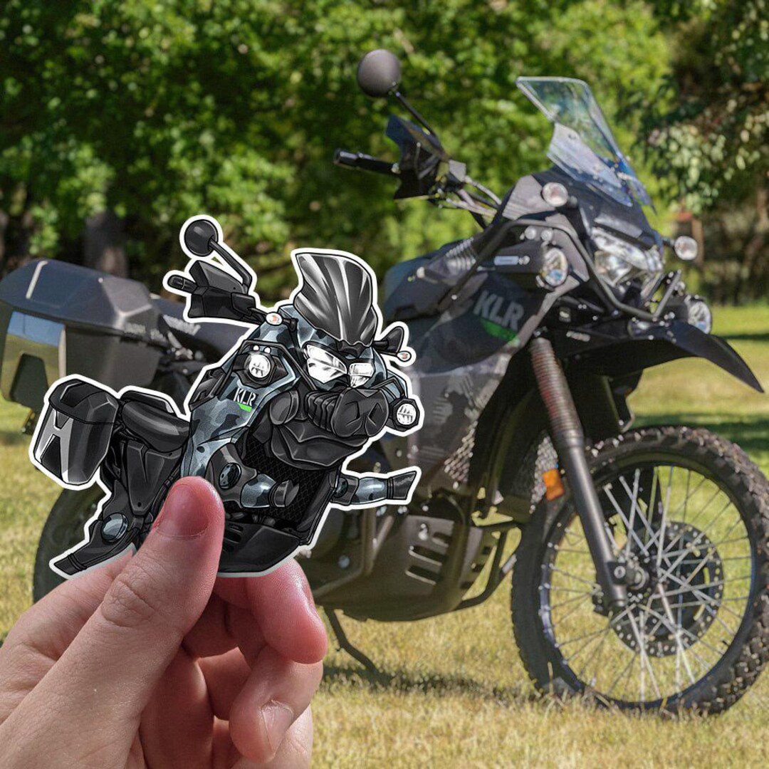 Kawasaki KLR650 2022-24 Inspired Stickers - Set of 3 Motorcycle Decals ...