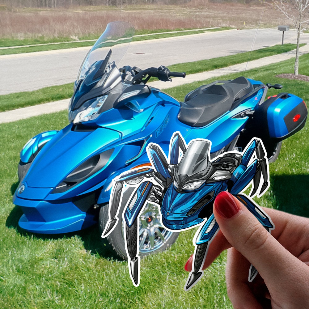 Can-am Spyder ST 2014-16 Stickers Set of 3 Motorcycle Decals for Riders ...