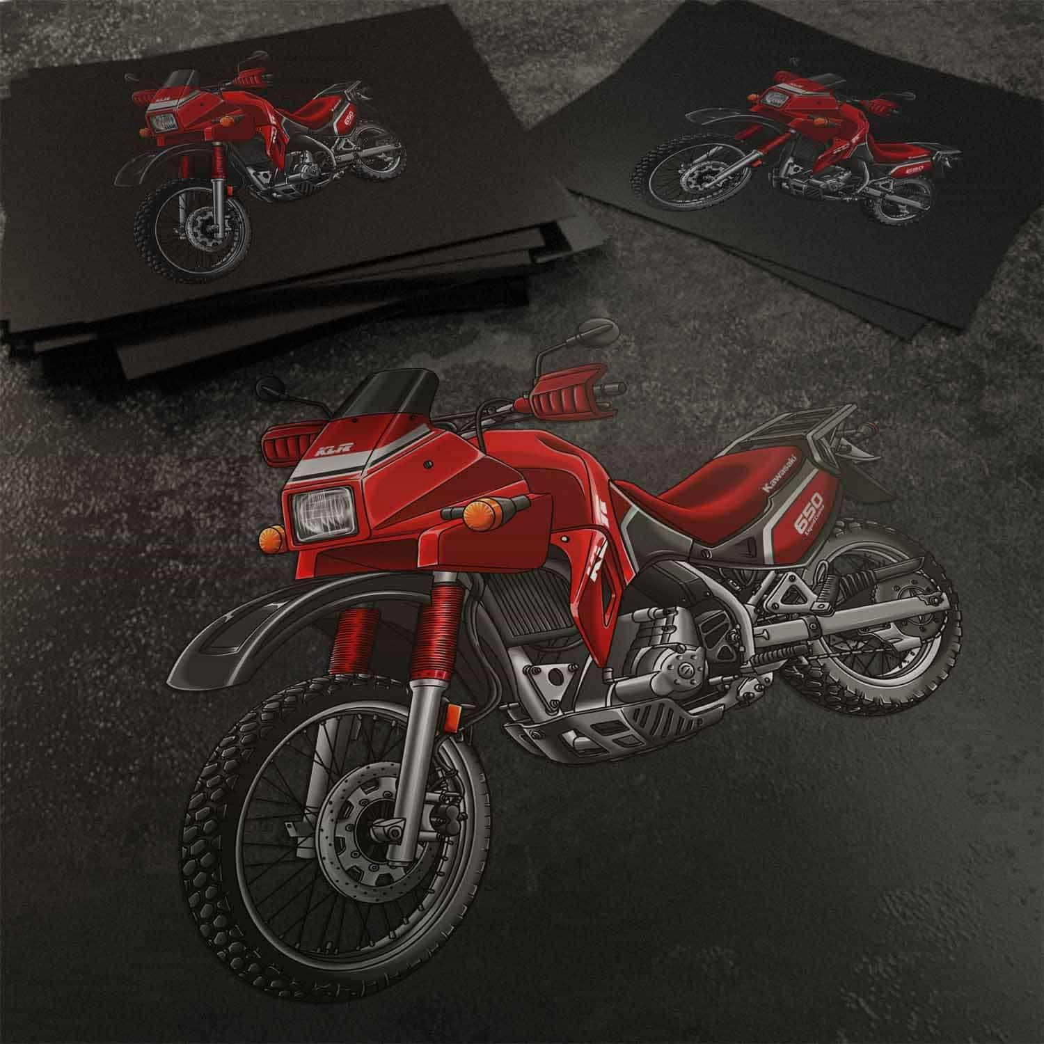 Kawasaki Klr 650 A 1987-93 Stickers Set Of 3 Motorcycle Decals For 