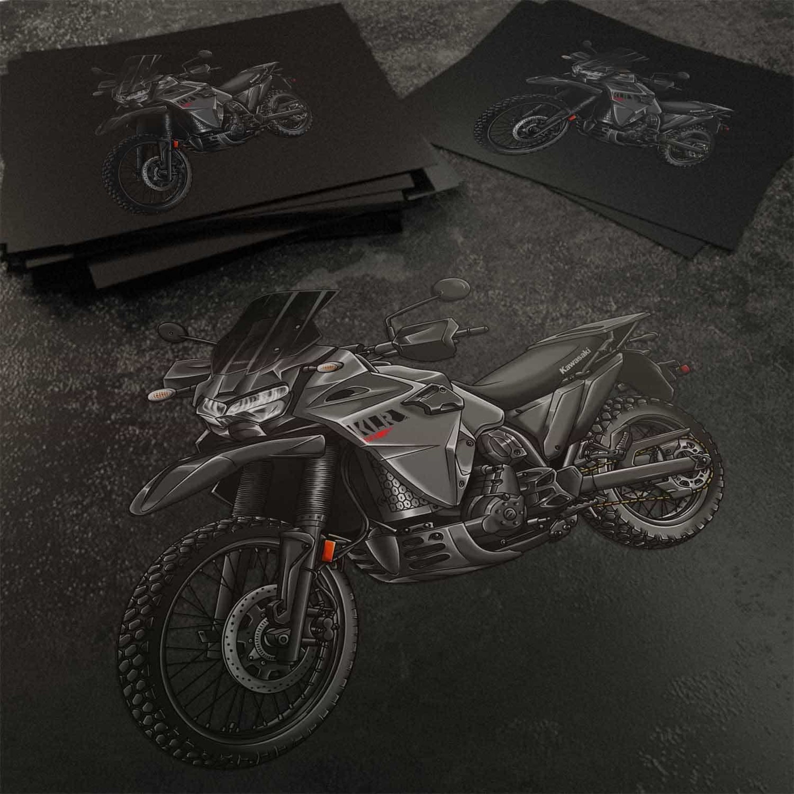 Kawasaki KLR 650 2022-24 Stickers Set of 3 Motorcycle Decals for Riders ...