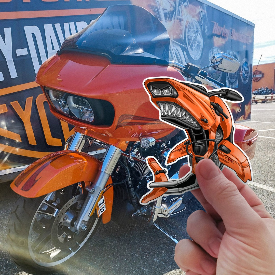 Harley Road Glide Stickers - Set of 3 Biker Motorcycle Decals - Etsy