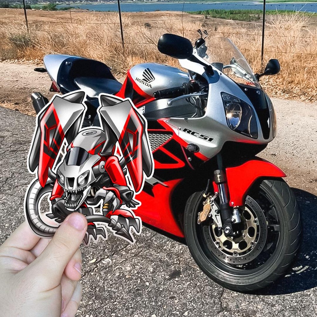 Honda RC51 RVT1000R Inspired Stickers - Set of 3 Motorcycle Decals - Etsy